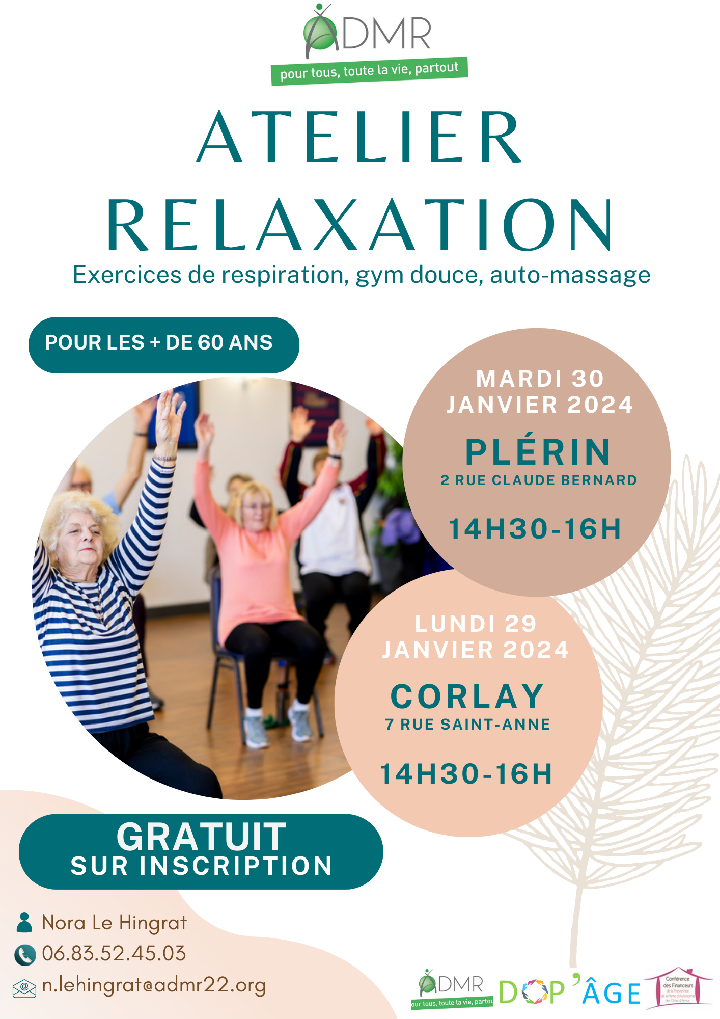 Atelier Relaxation - Pour Bien Vieillir Bretagne