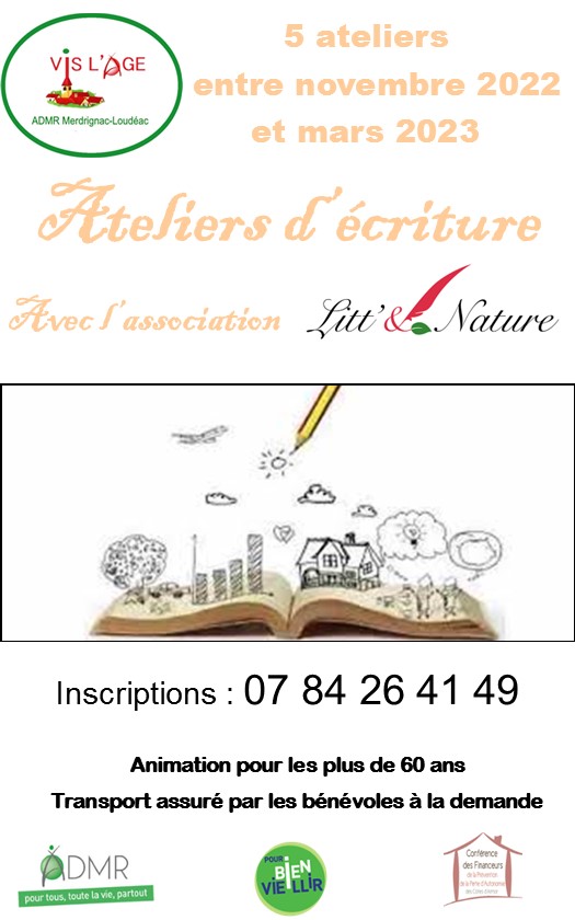 Ateliers écriture - Pour Bien Vieillir Bretagne